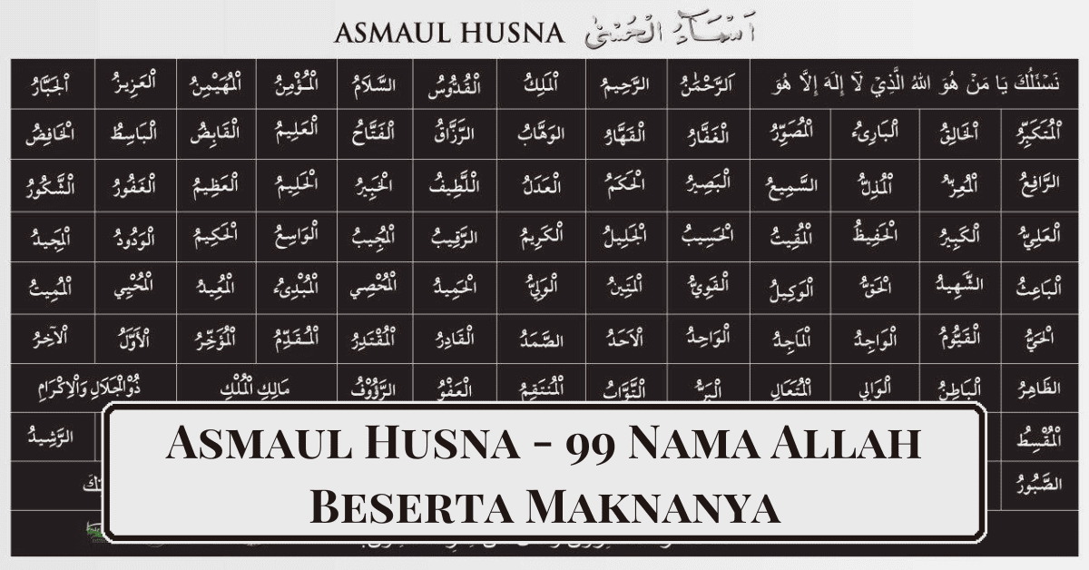 Asmaul Husna - 99 Nama Allah Beserta Maknanya
