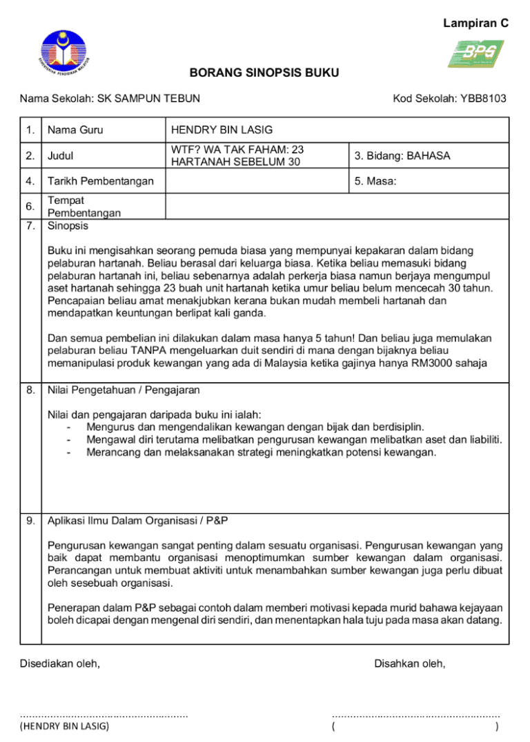 Sinopsis Buku SPLKPM: Format & Cara Menulis Sinopsis