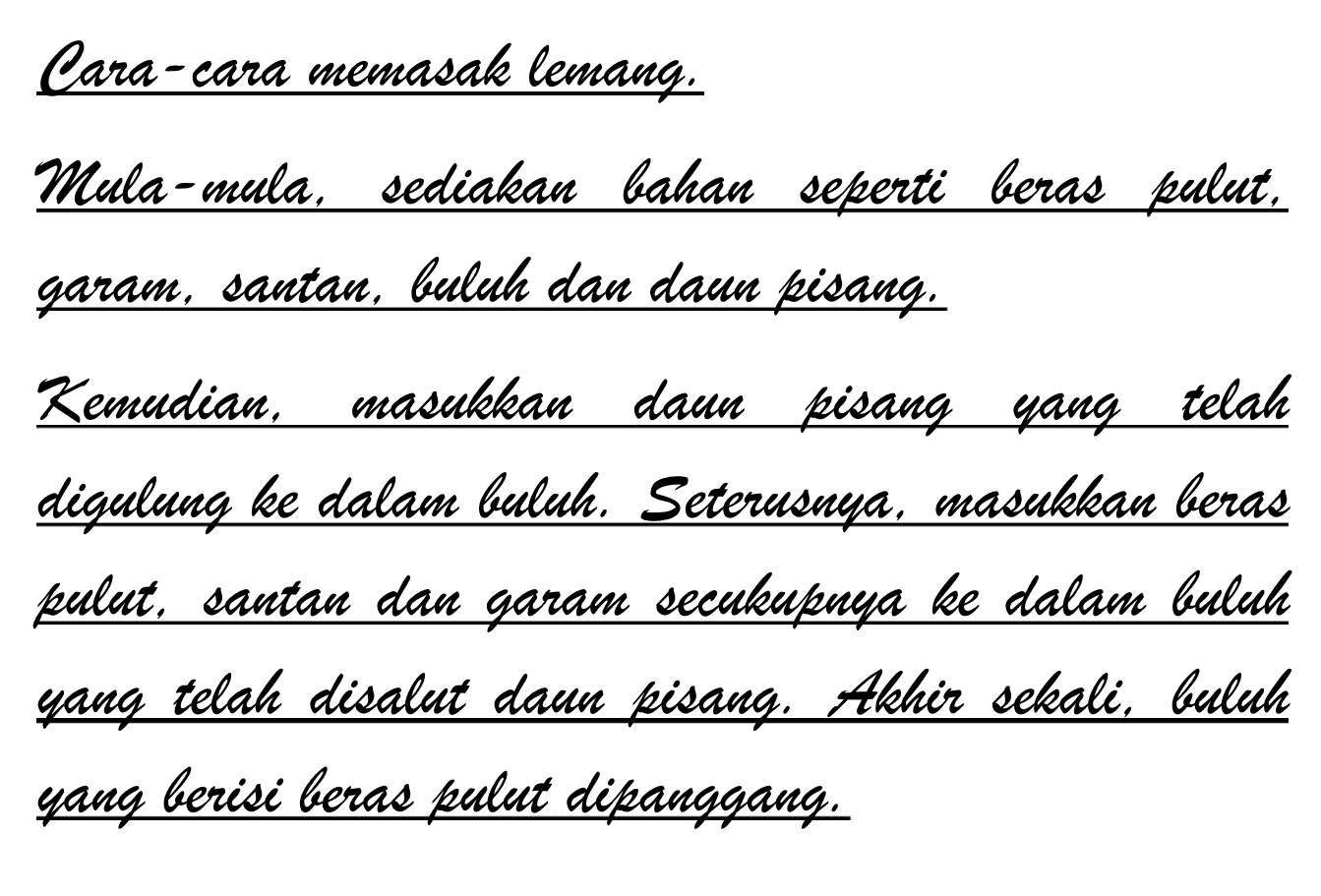 Tulisan Berangkai: Kepentingannya & Contoh Penulisan