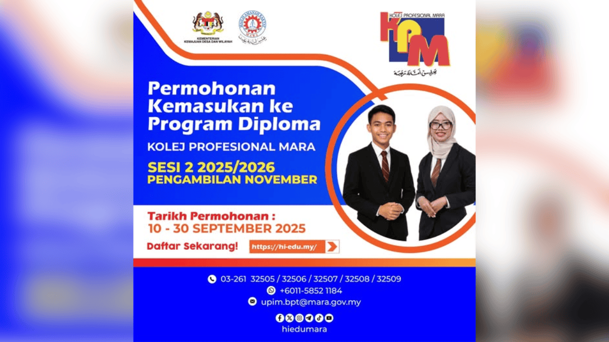 Permohonan Kolej Profesional MARA 2025/2026 Sesi 3 (Nov)
